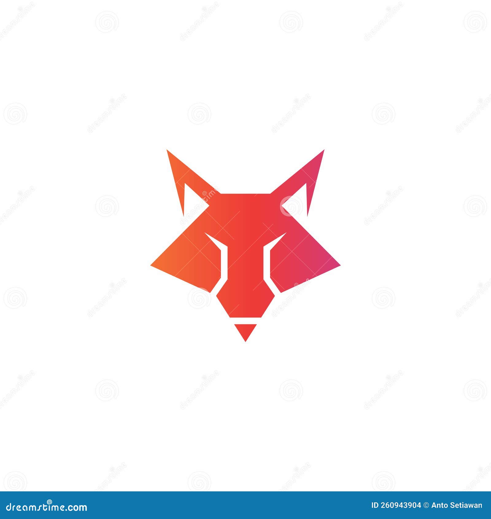 Fox Head Logo Simple and Strong Illustration Stock Vector ...