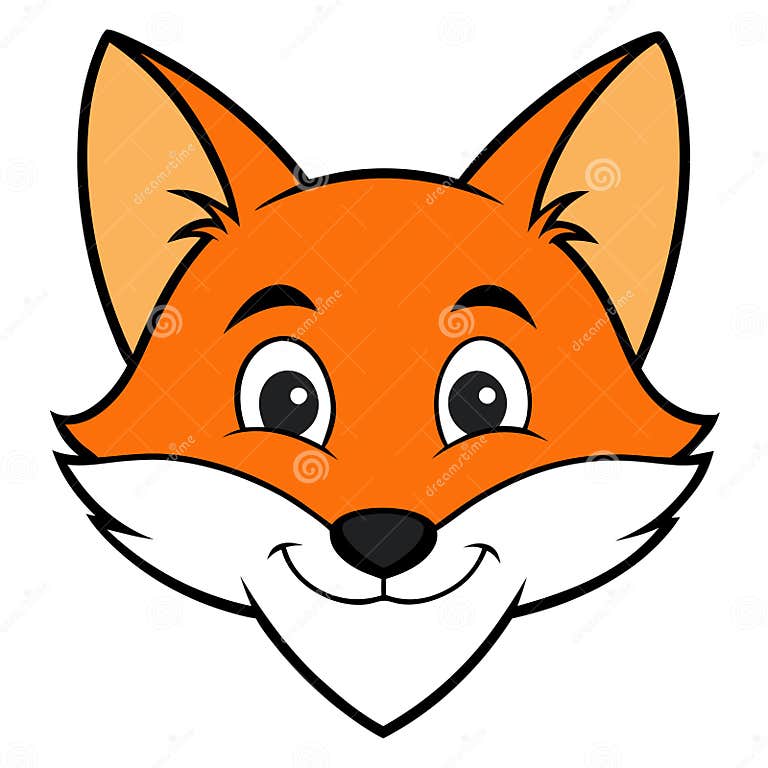 Fox Head Vector Art Illustration Stock Illustration - Illustration of ...