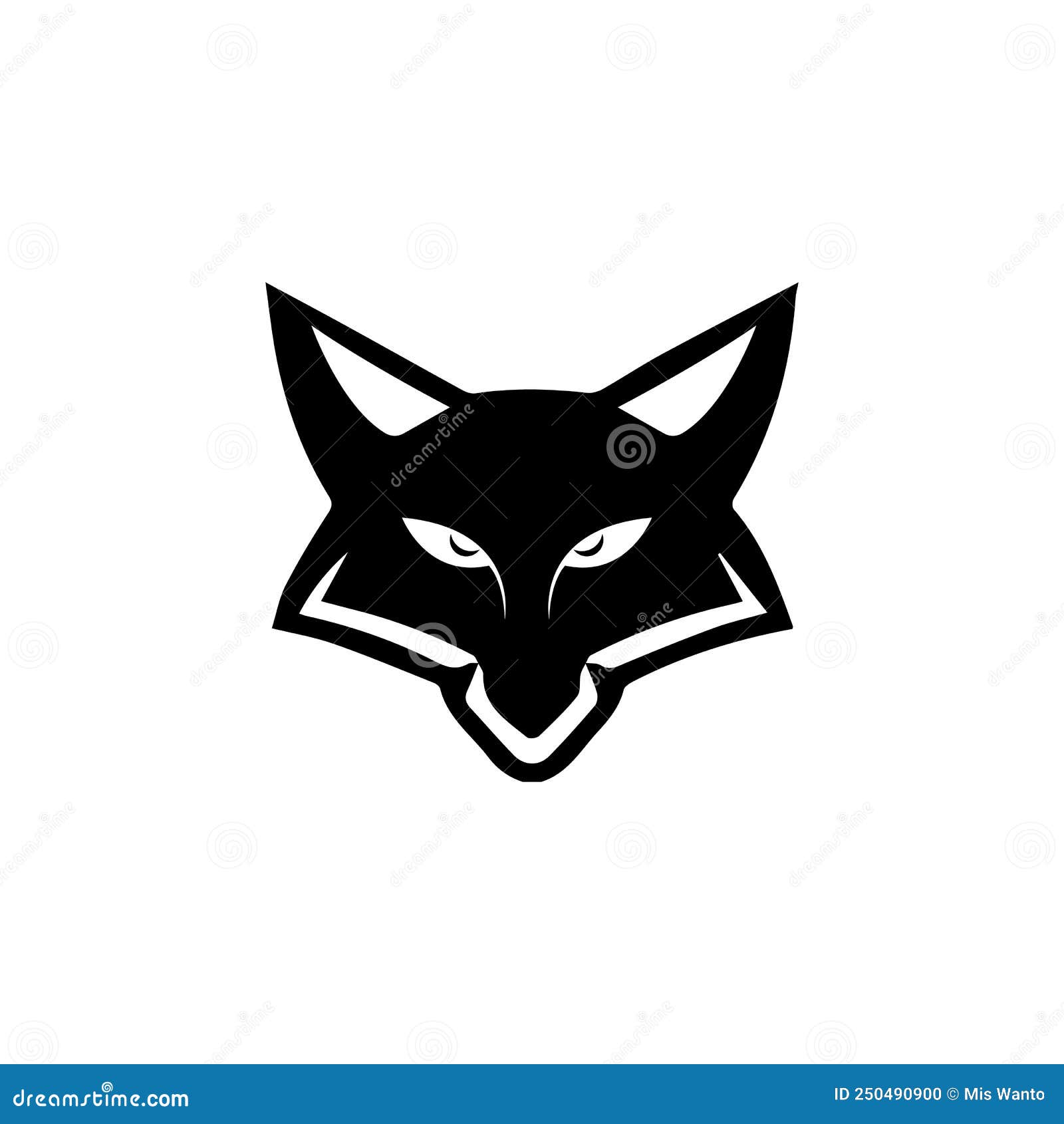 Fox Head Vector Silhouette