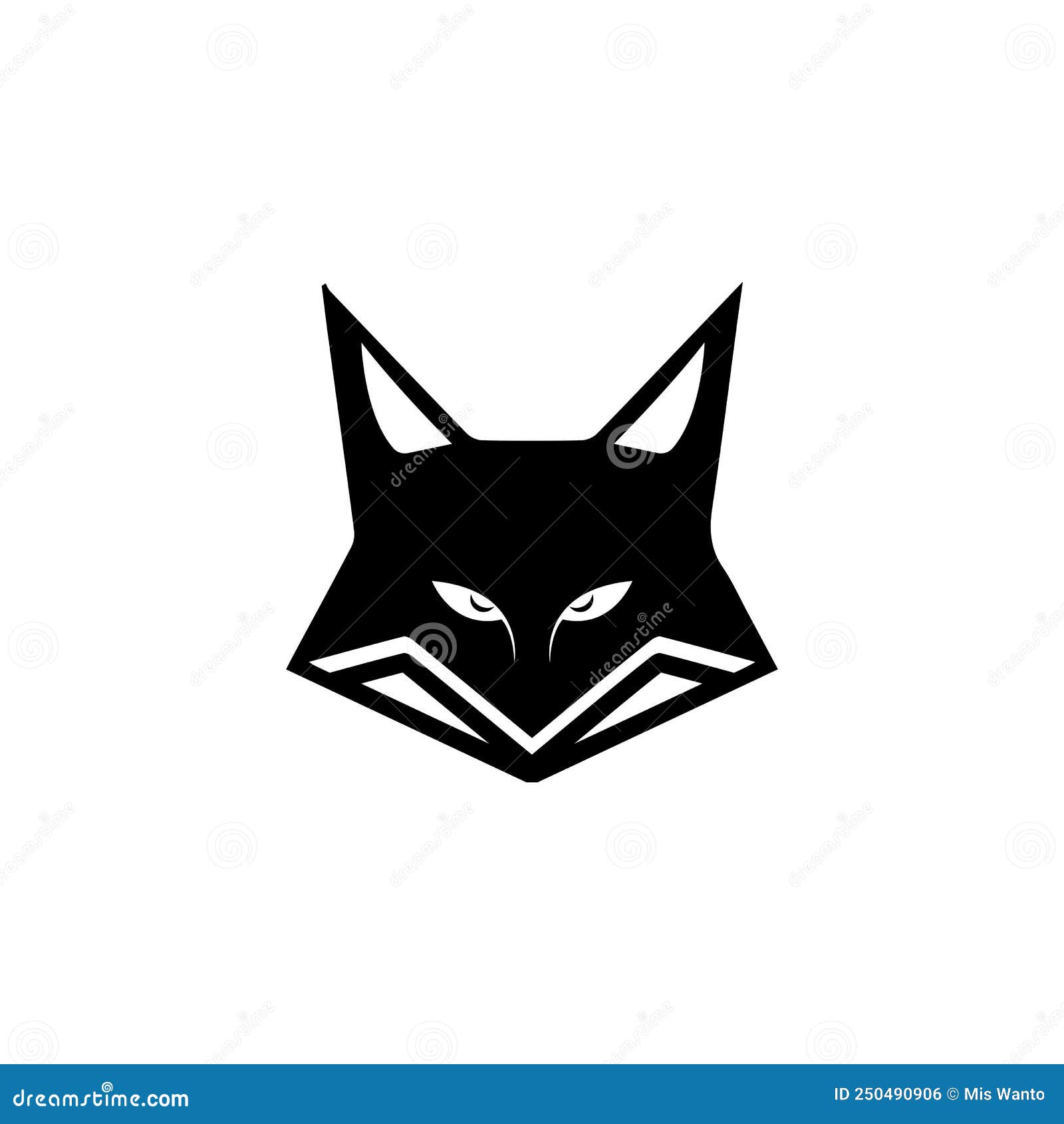 Fox Head Vector Illustration Icon Stock Vector - Illustration of logo ...