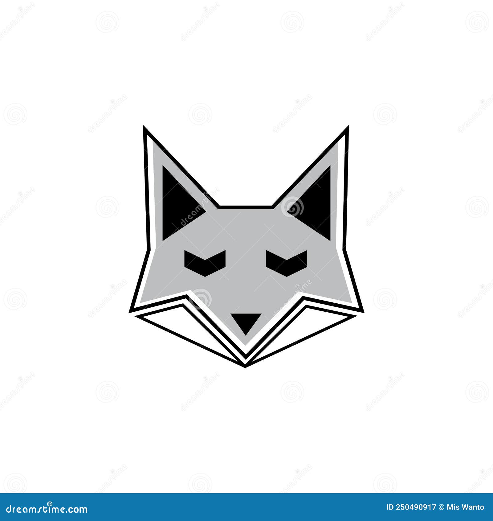 Fox Head Vector Illustration Icon Stock Illustration - Illustration of ...
