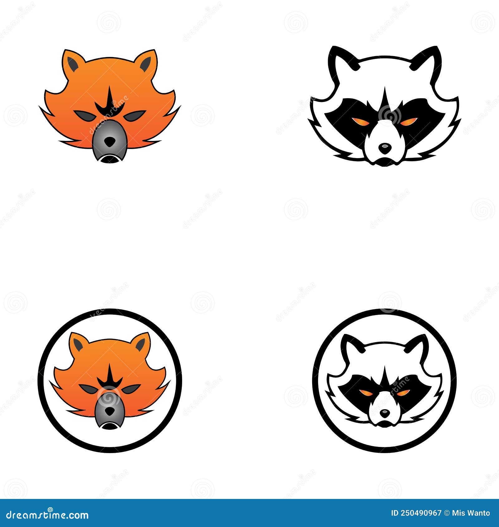 Fox Head Vector Illustration Icon Stock Illustration - Illustration of ...