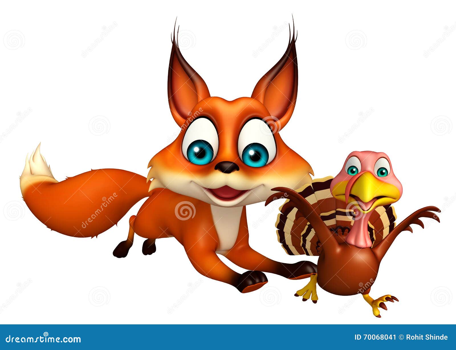 Fox hunting Turkey stock illustration. Illustration of school - 70068041