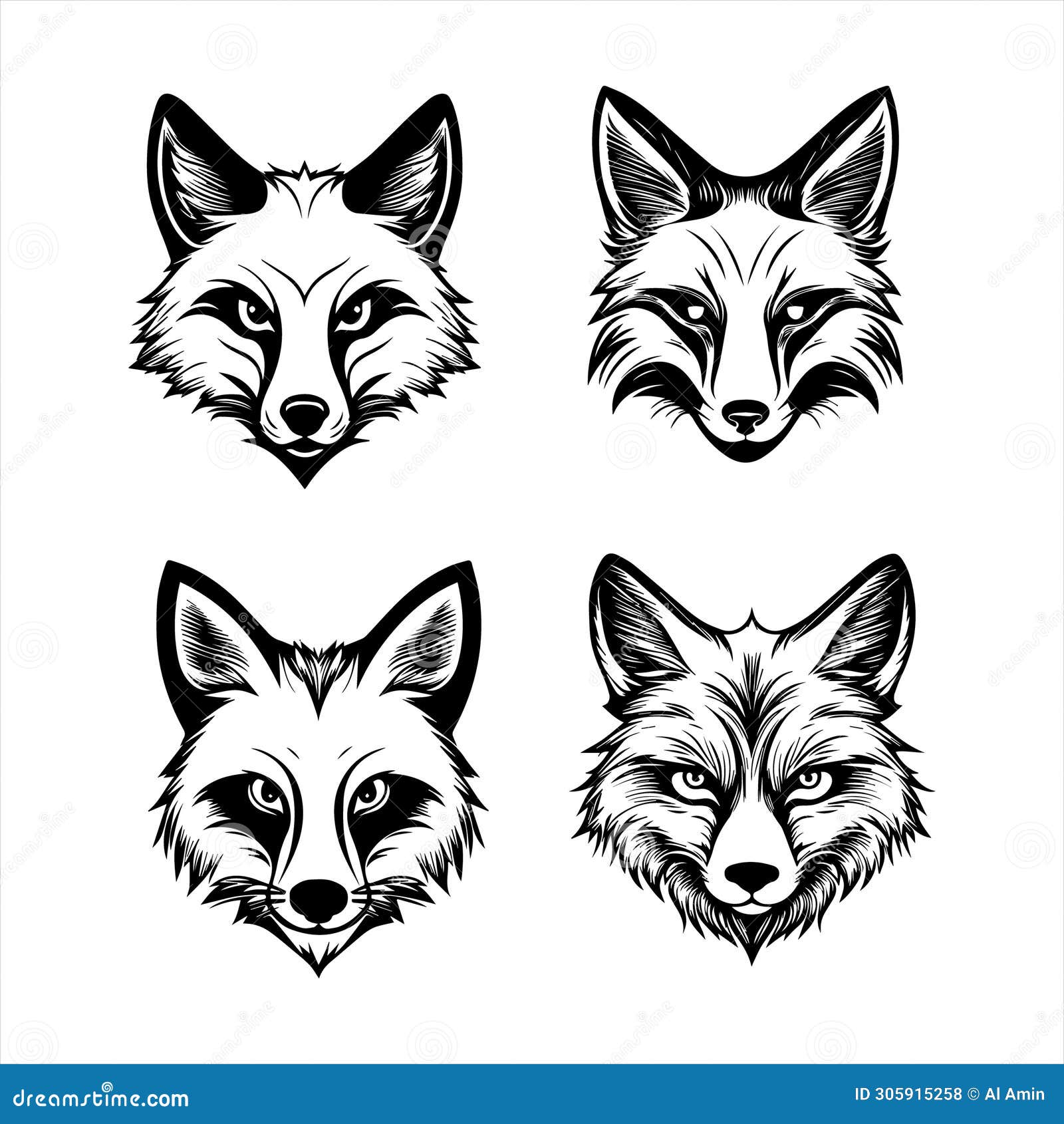 Minimalist Vector Design of a Fox S Icon Stock Illustration ...