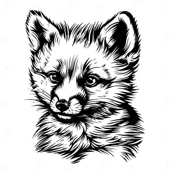 Fox kid sketch stock illustration. Illustration of beautiful - 330070334