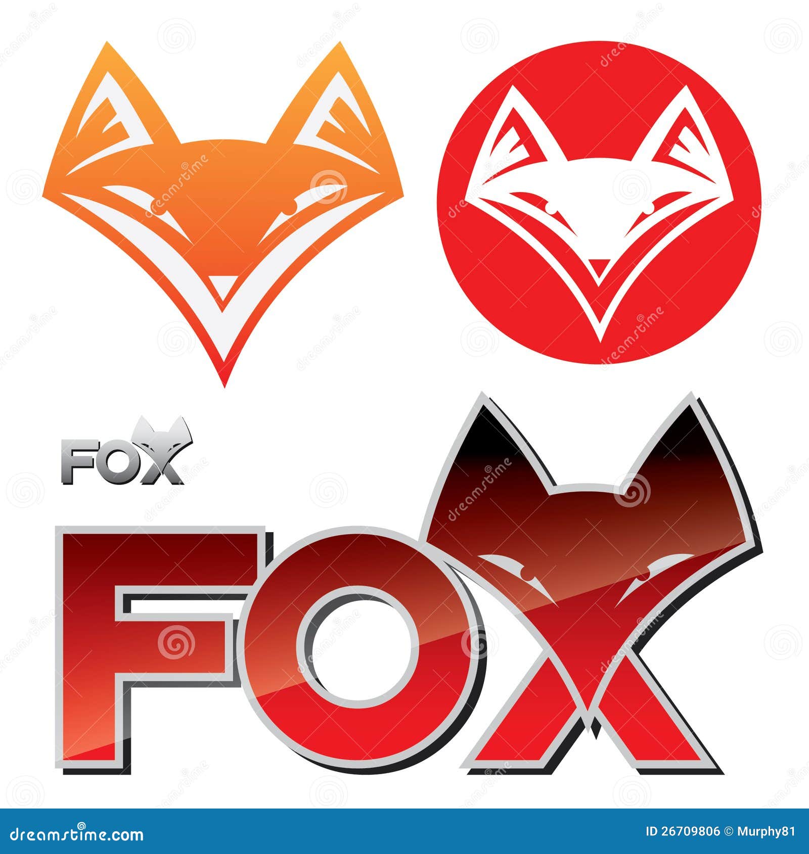 Fox label stock vector. Illustration of design, mark - 26709806