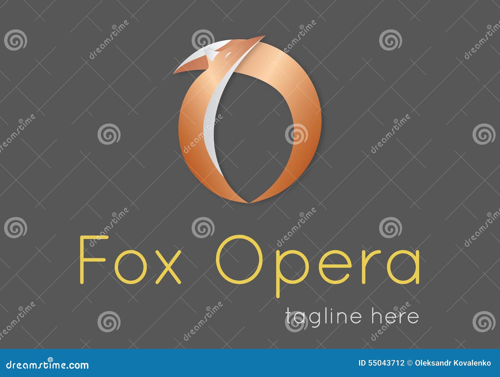 Fox letter O logo stock vector. Illustration of symbol - 55043712