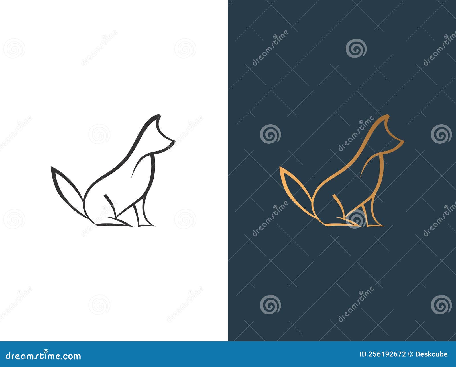 Fox Lineal Drawing Logo Vector Stock Vector - Illustration of wildlife ...