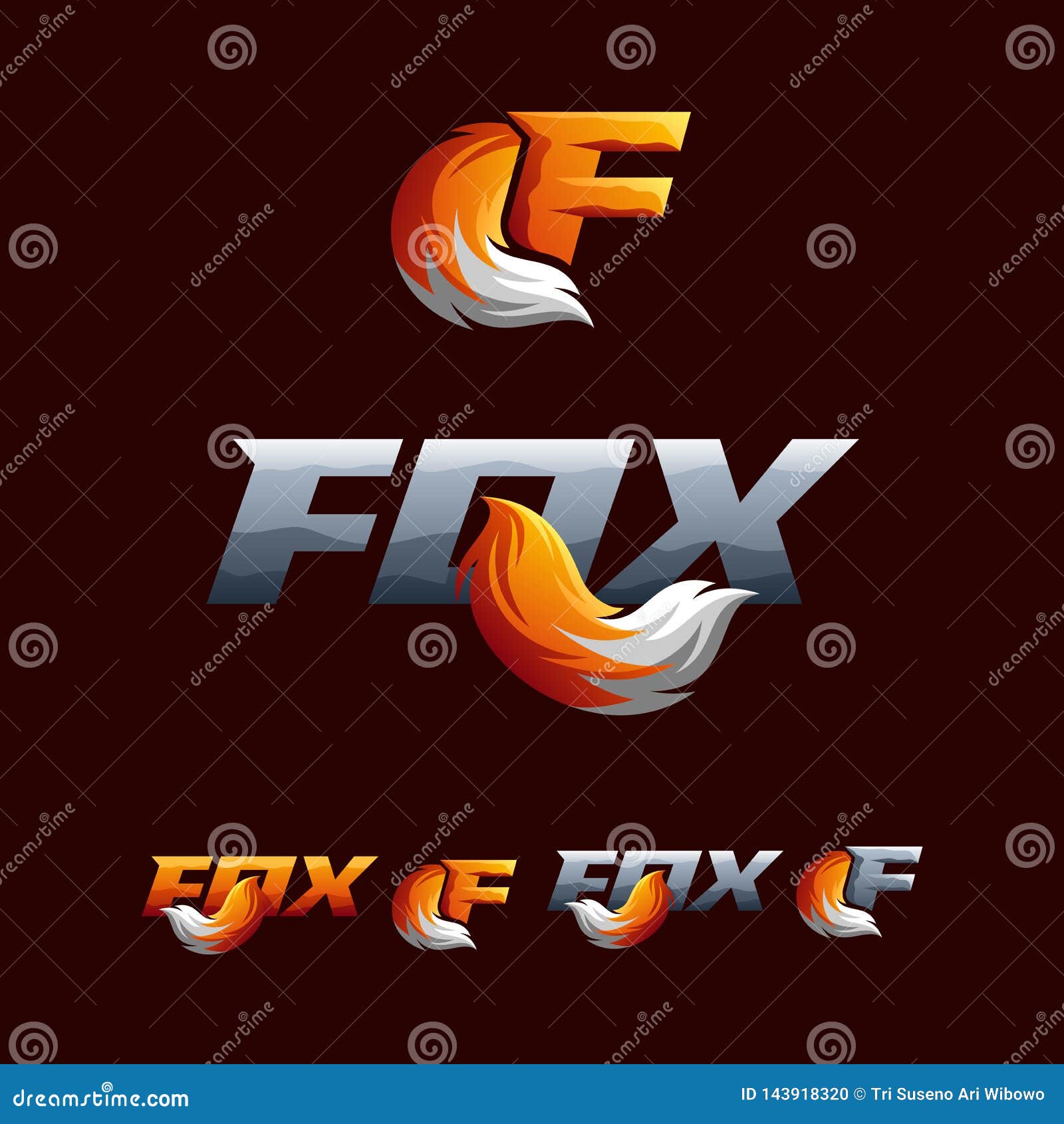 Fox Logo Design Ready To Use Stock Illustration - Illustration of flat ...