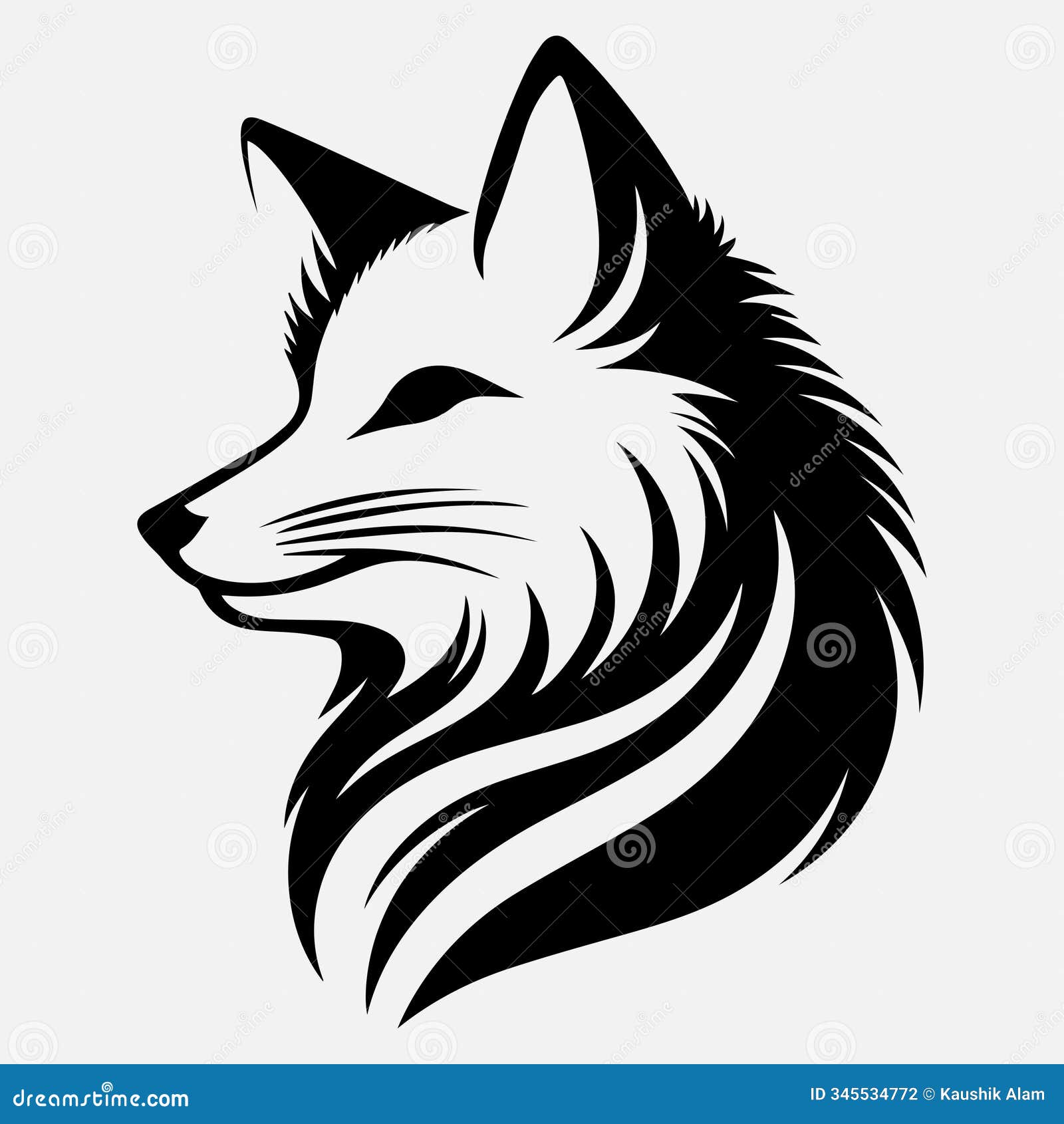 Fox Logo, Fox Icon, Fox Head, Vector Stock Illustration - Illustration ...