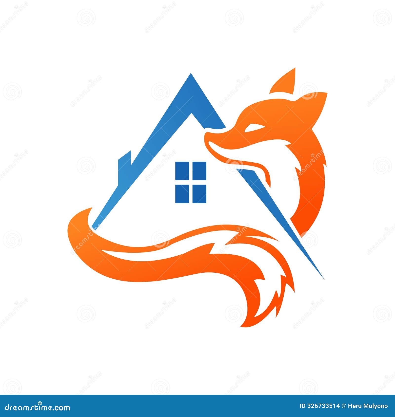 Home fox stock vector. Illustration of graphic, cartoon - 326733514
