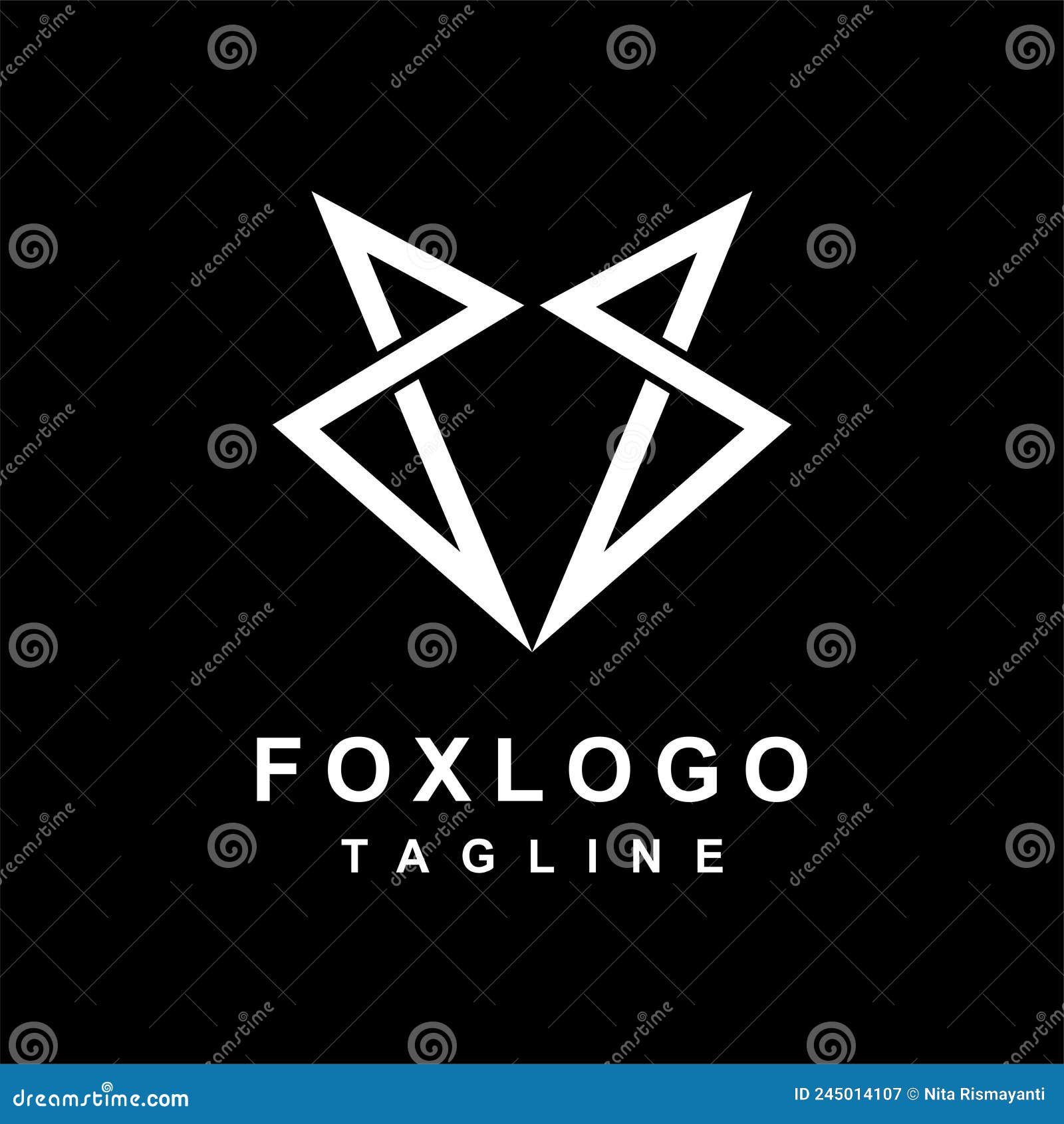 Fox Logo with Single Line Concept Stock Vector - Illustration of ...