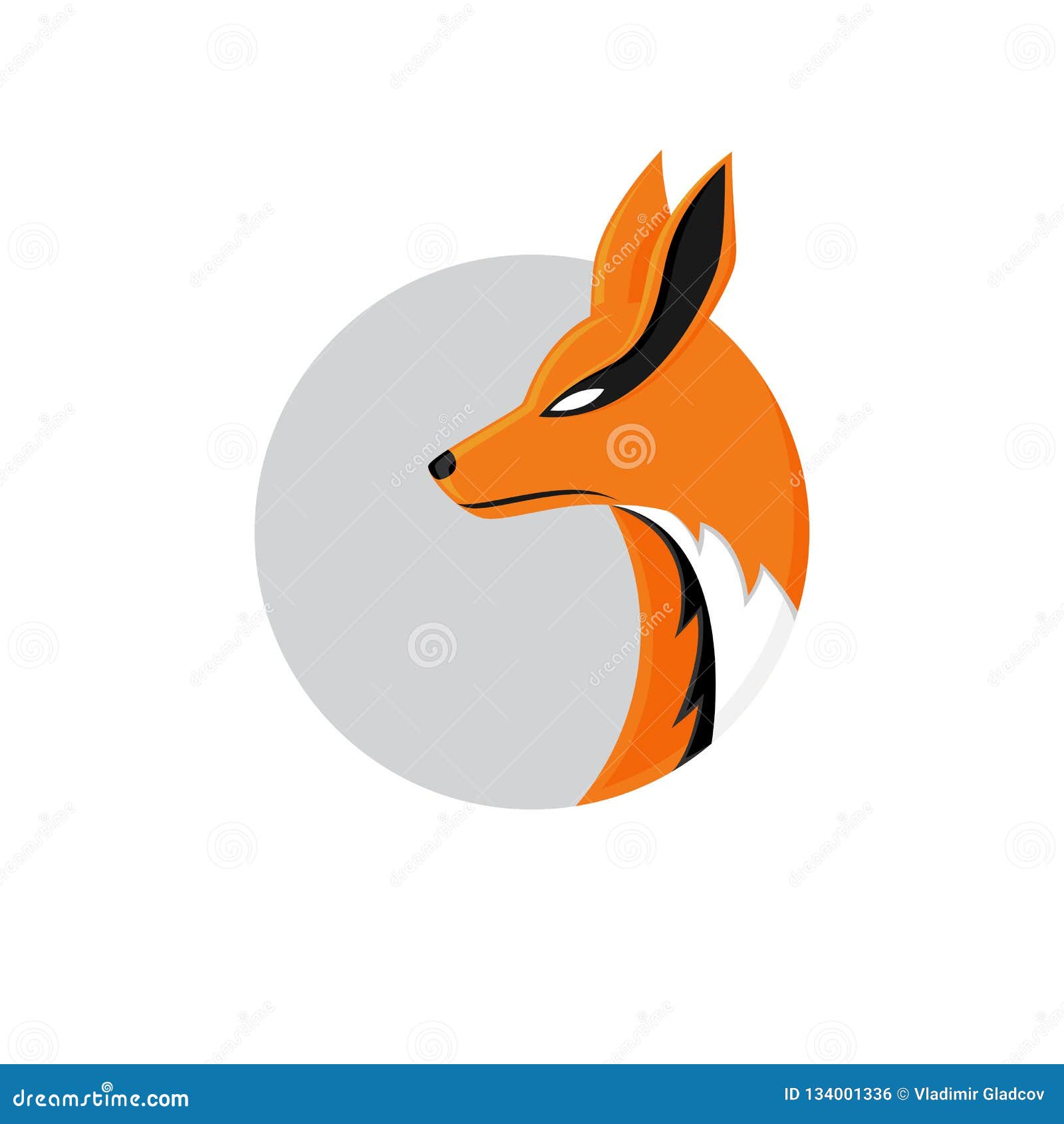 Fox Logo Symbol stock vector. Illustration of danger - 134001336