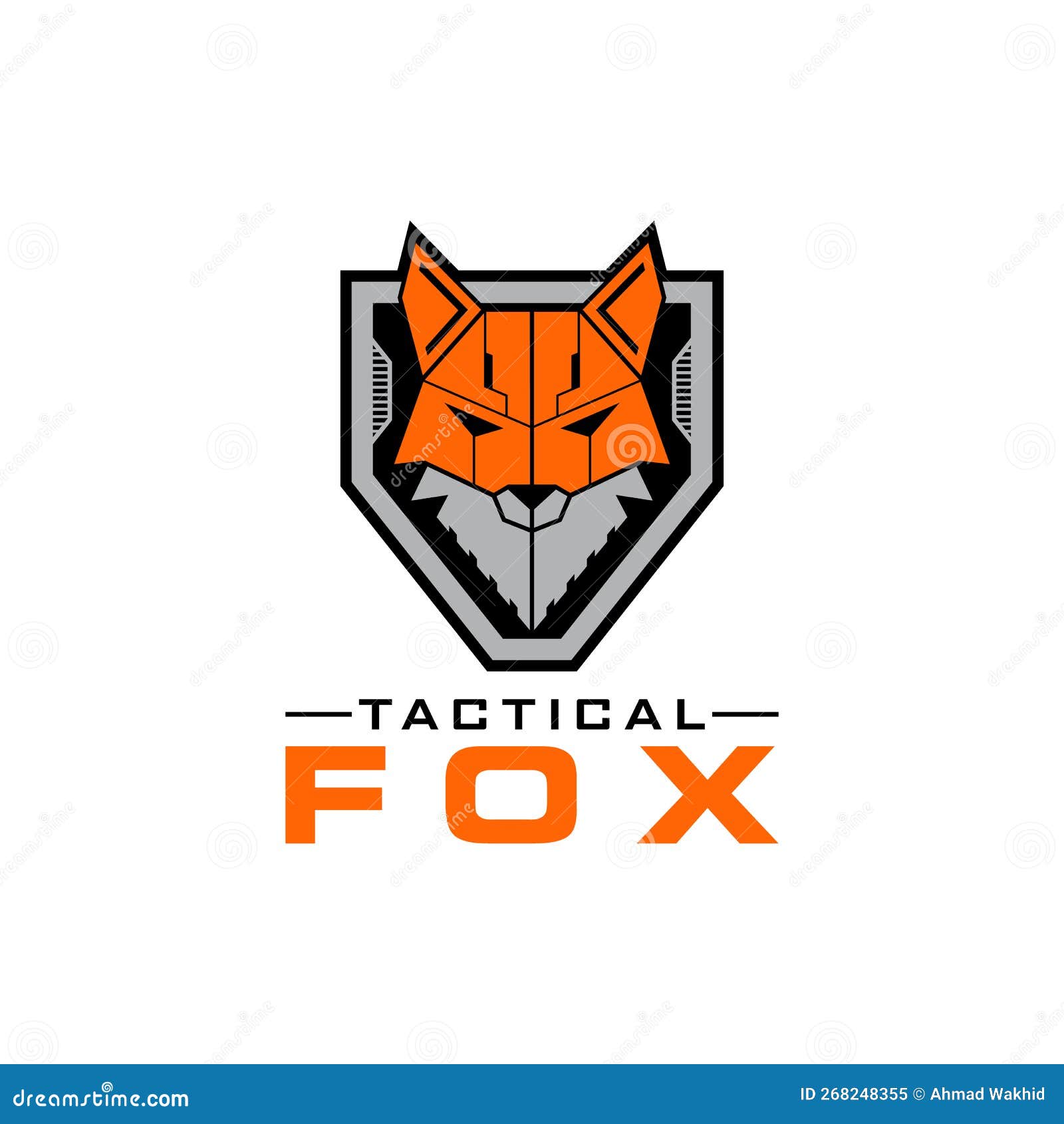 Fox Logo. Tactical Fox Logo Design Stock Vector - Illustration of ...
