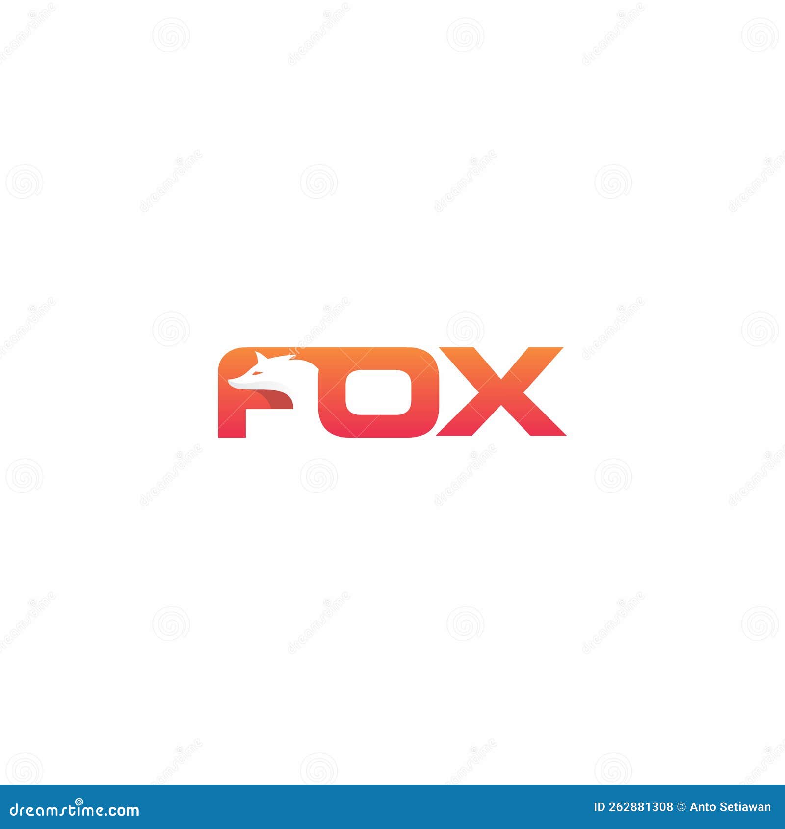 Fox Logo with Typography Illustration. Fox Logo Vector Stock Vector ...