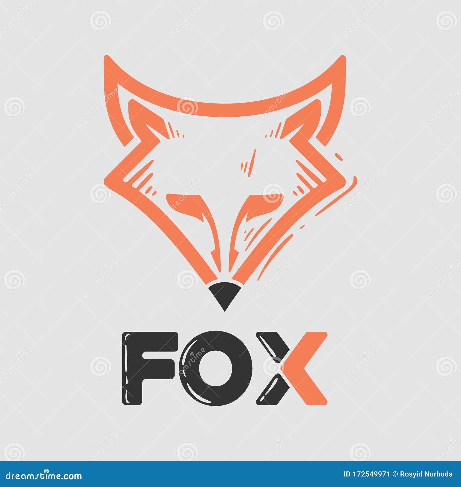 Fox Logo Vector, with a Classic Style Stock Vector - Illustration of ...