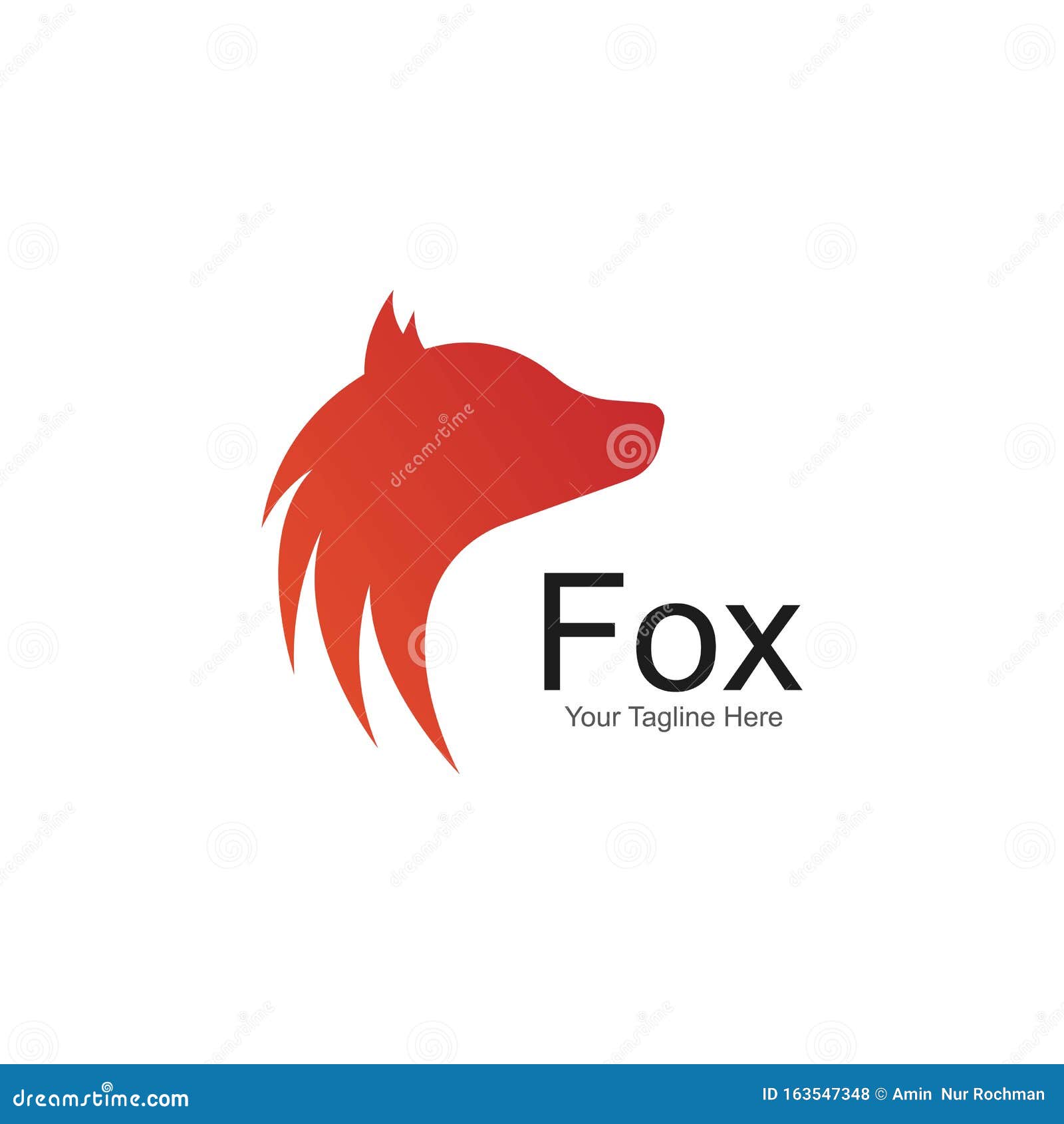 Creative Circle Fox Logo Vector. Round Fox Logo Template Stock ...
