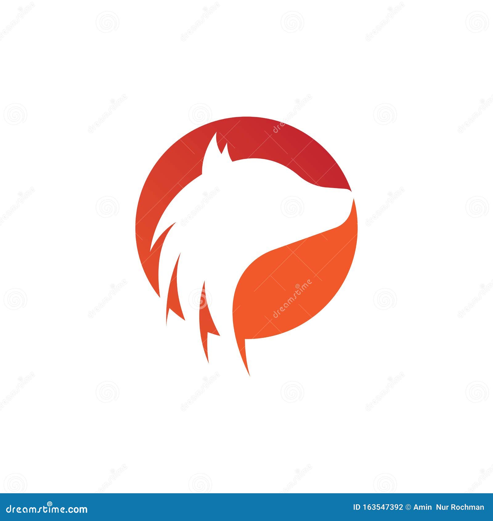 Creative Circle Fox Logo Vector. Round Fox Logo Template Stock ...