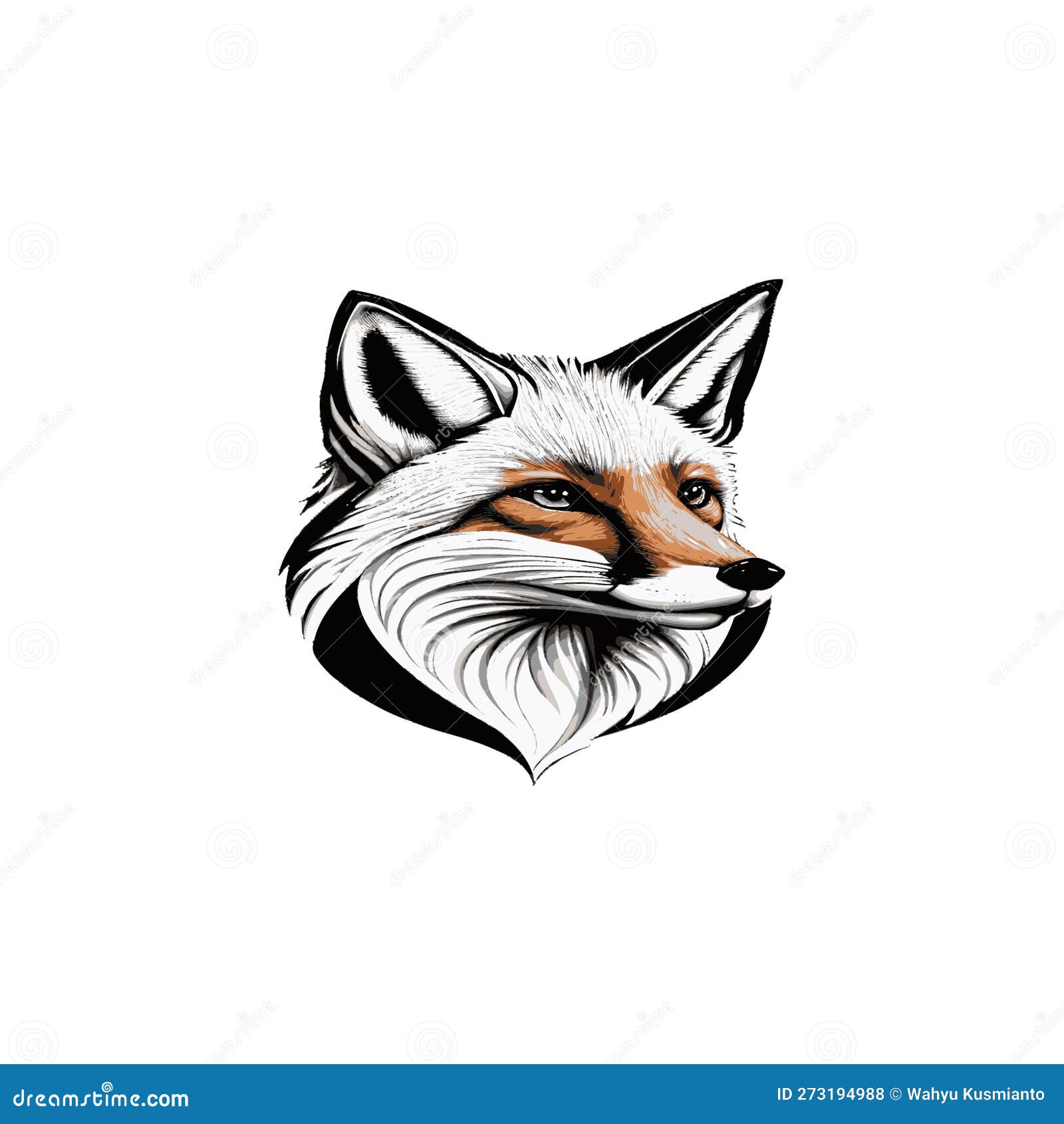 Fox Logo Vector, with Simple Colors Stock Vector - Illustration of ...