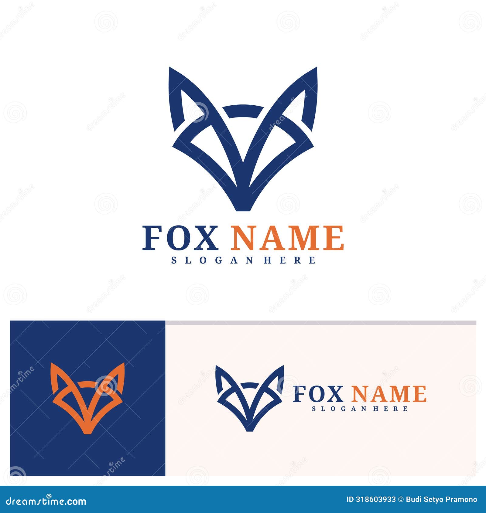 Fox Logo Vector Template, Creative Fox Head Logo Design Concepts Stock ...