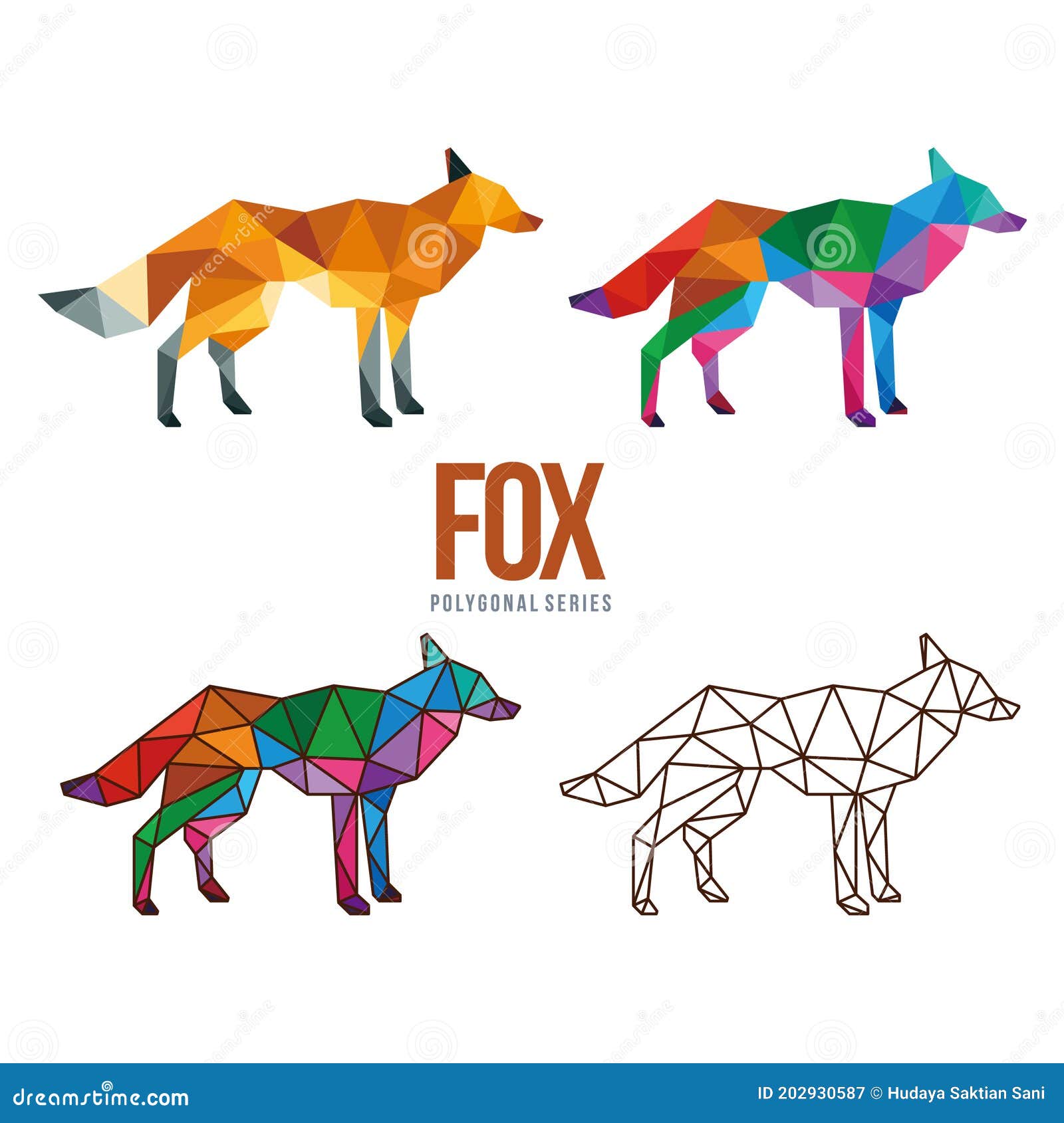 Fox low poly design stock vector. Illustration of isolated - 202930587