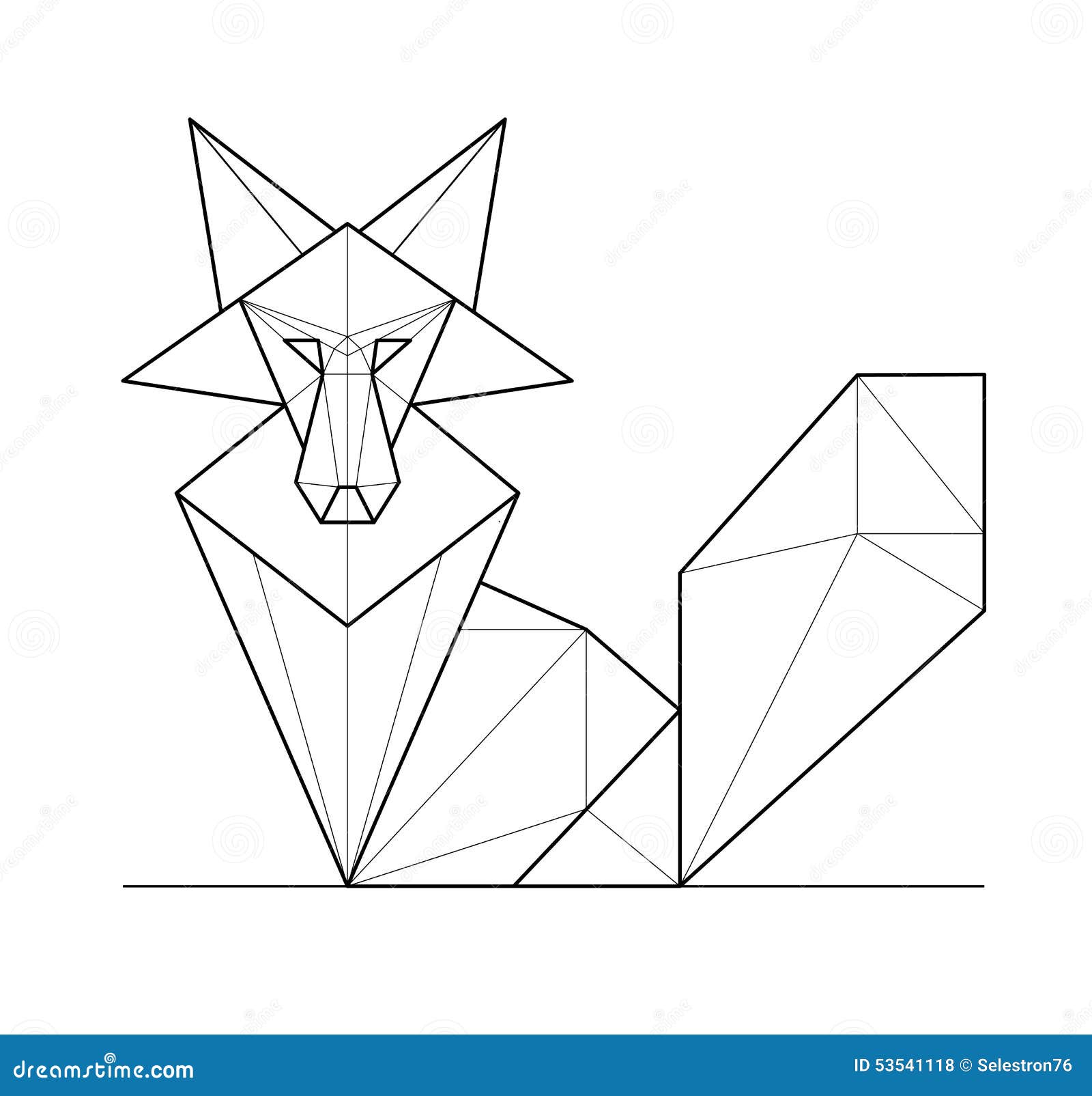 Fox - Low Polygon Illustration Stock Vector - Illustration of ...