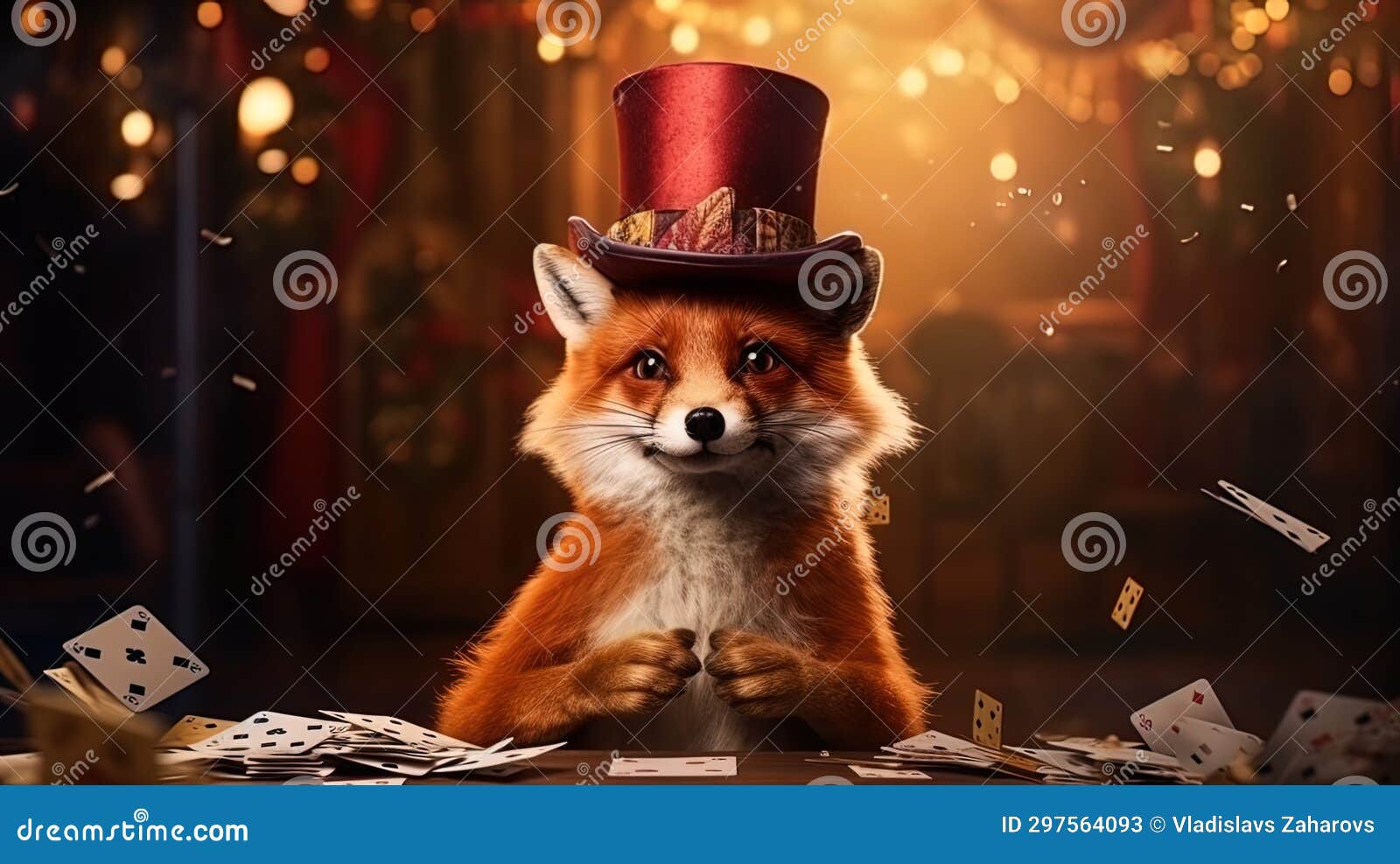 Fox-Mag, Which Creates a Magic Portal Around Itself Stock Illustration ...