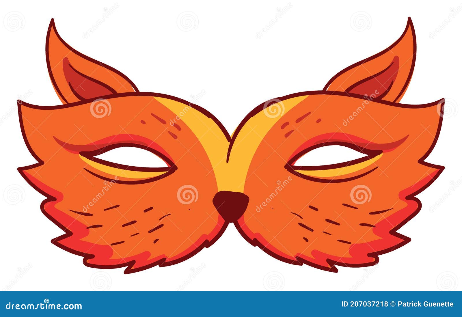 Fox Mask, Illustration, Vector Stock Vector - Illustration of nature ...