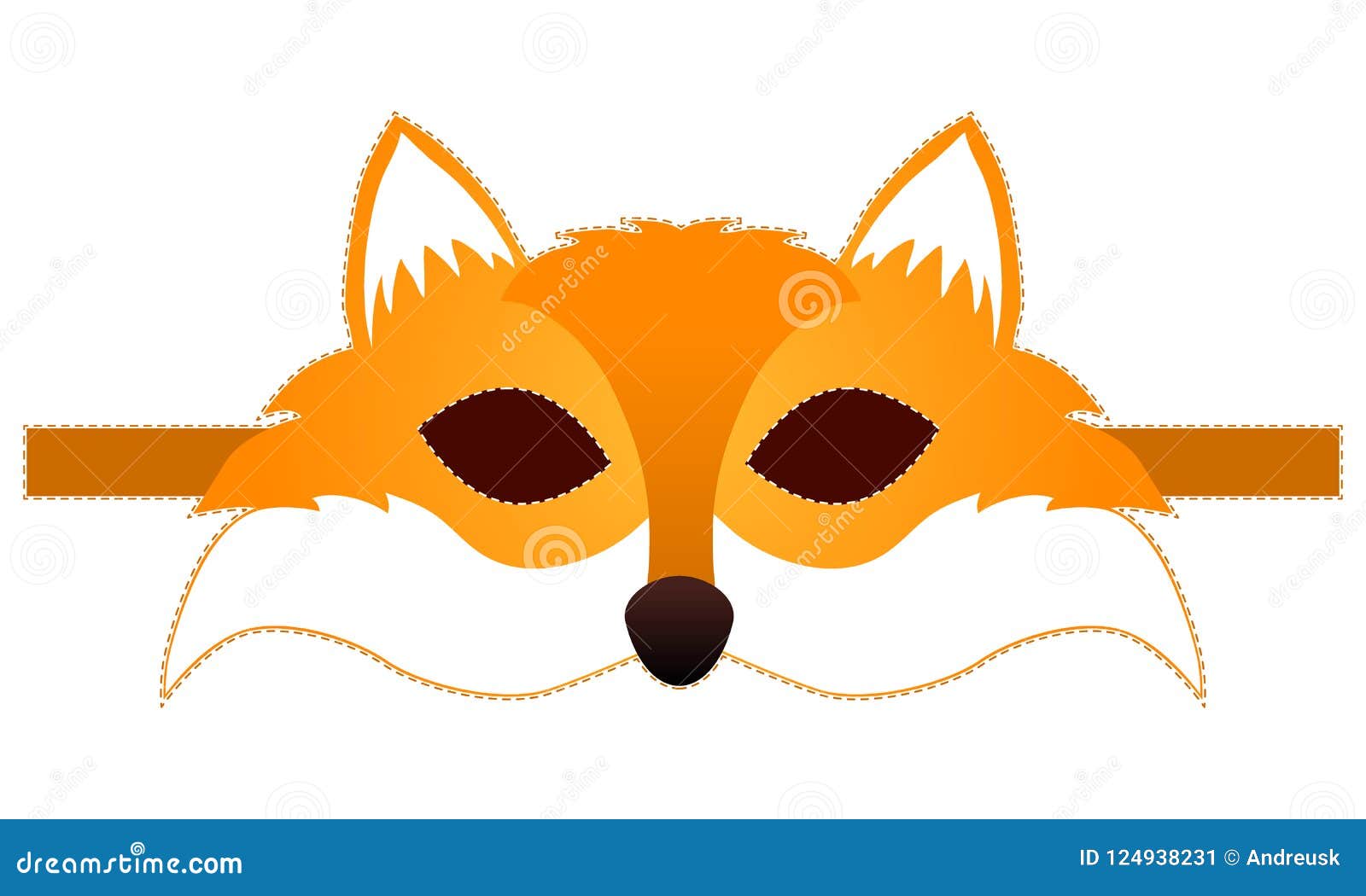Fox mask vector stock vector. Illustration of christmas - 124938231