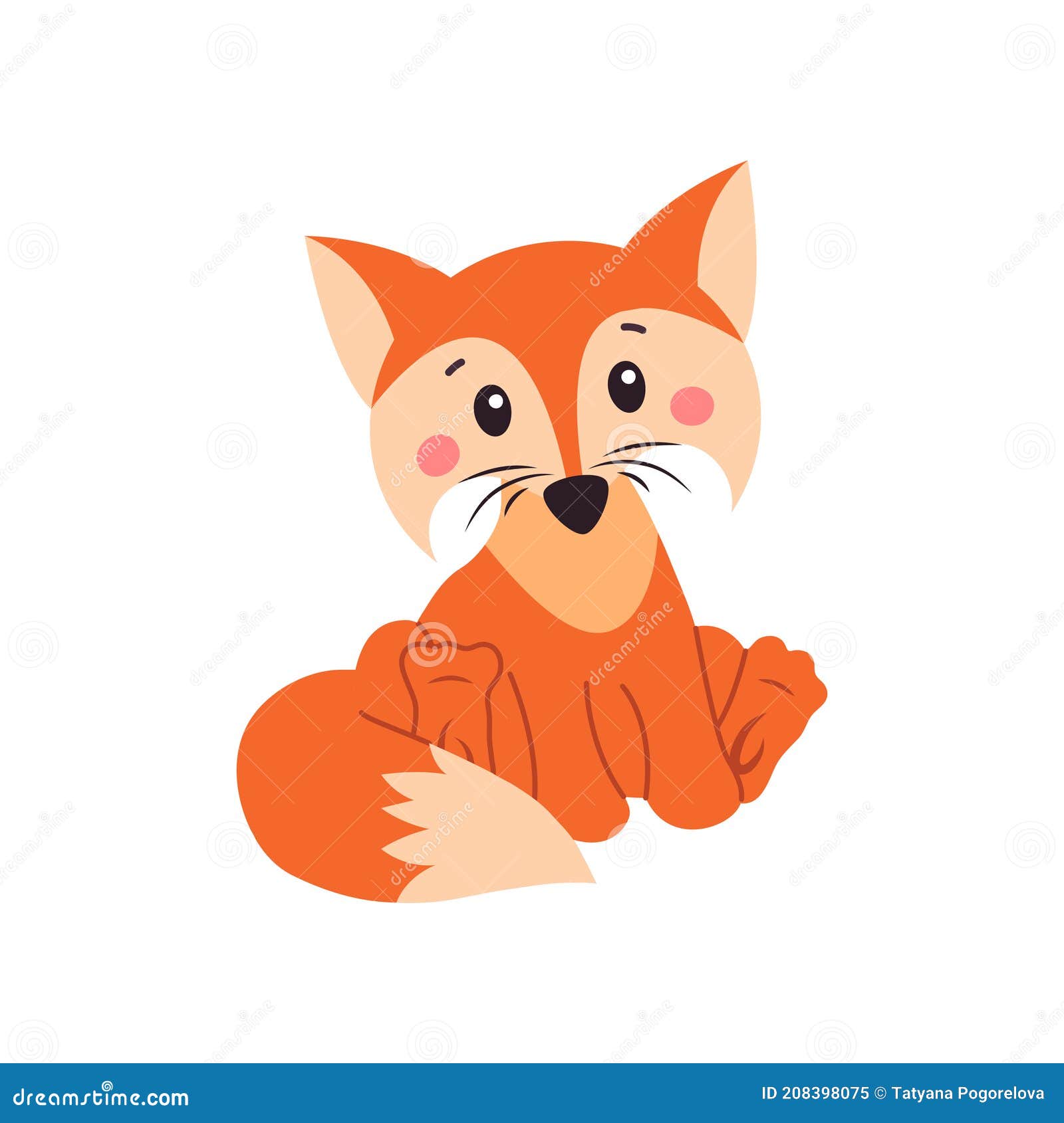 A Fox. Orange Fox. Fox Can Use a Logo or Badge Stock Vector ...