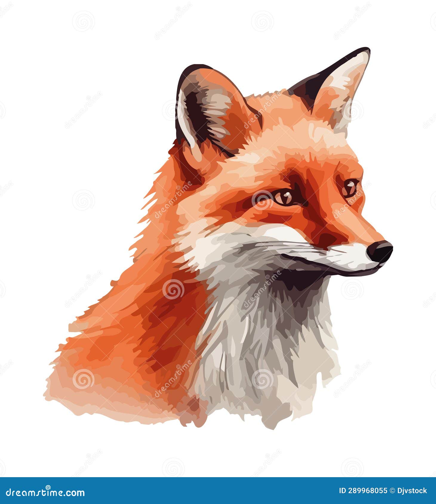 Fox Portrait Animal Icon Vector Stock Vector - Illustration of icon ...