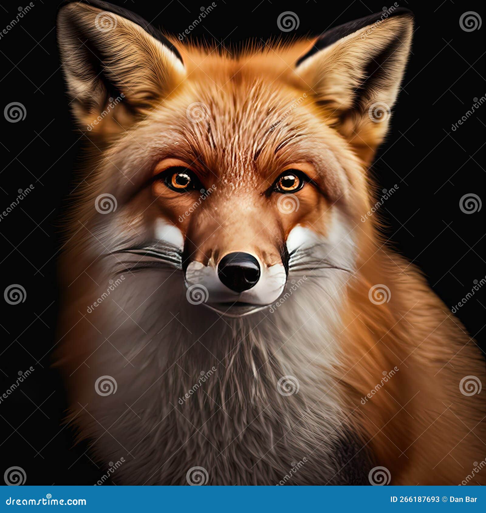 Fox Portrait in Studio, Ultra Realistic Image, Generative Ai Stock ...