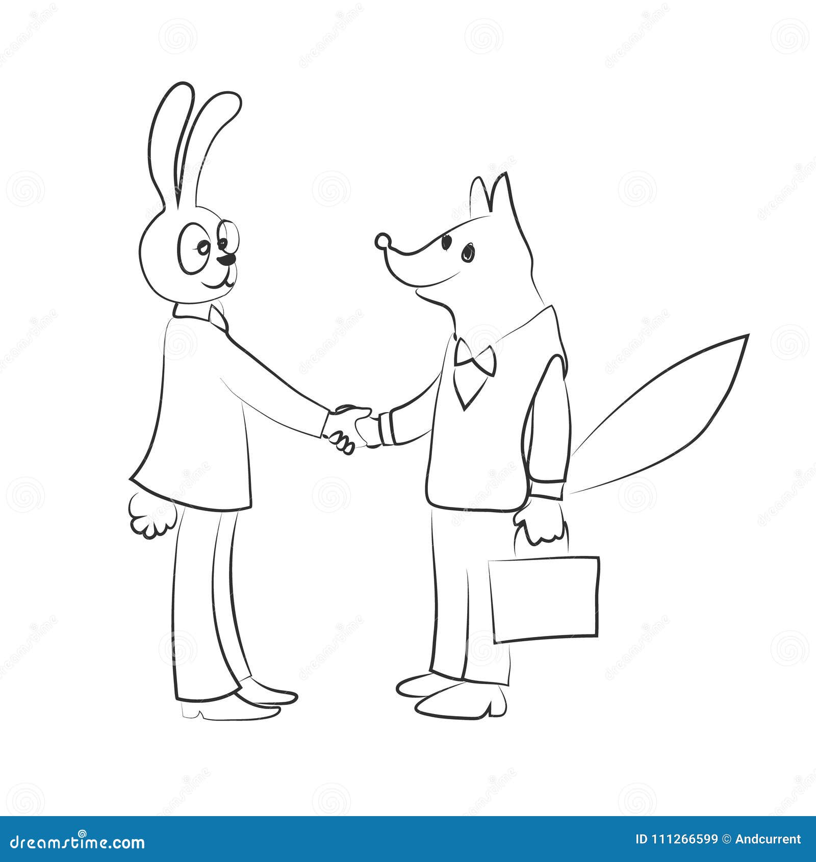 Dishonest Handshake, Business Agreement Vector Concept. Symbol Of ...