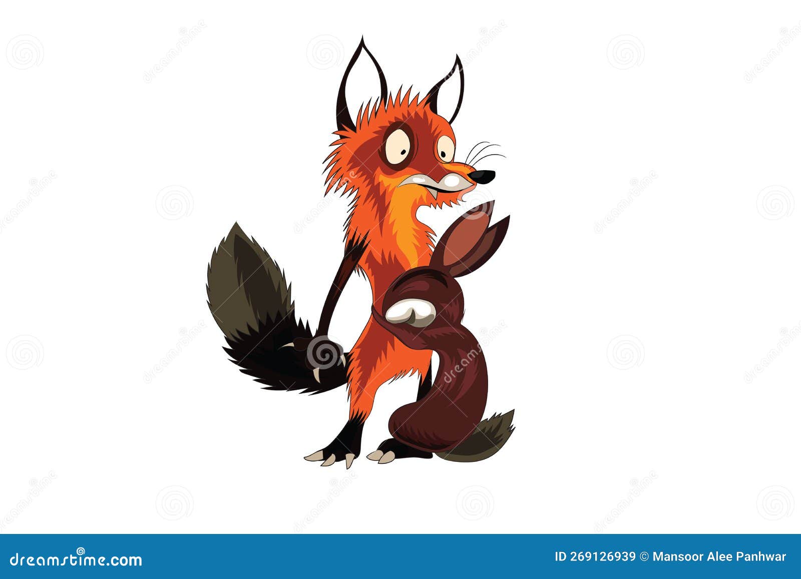 Fox and Rabbit Vector Friends Vector Stock Vector - Illustration of ...