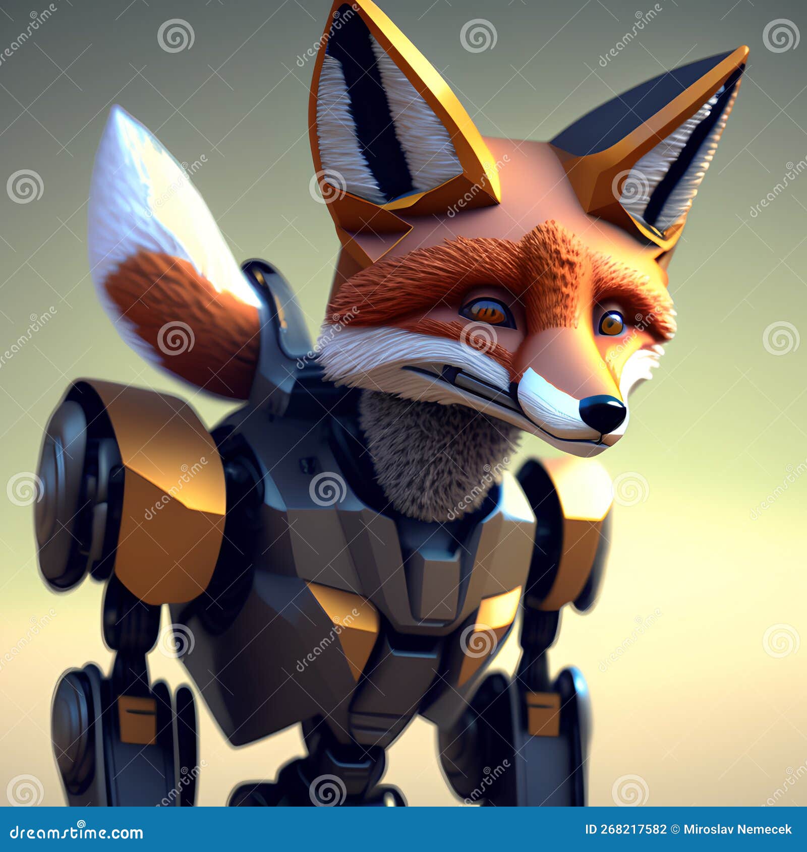 Fox Robot, Generative AI Illustration Stock Illustration - Illustration ...