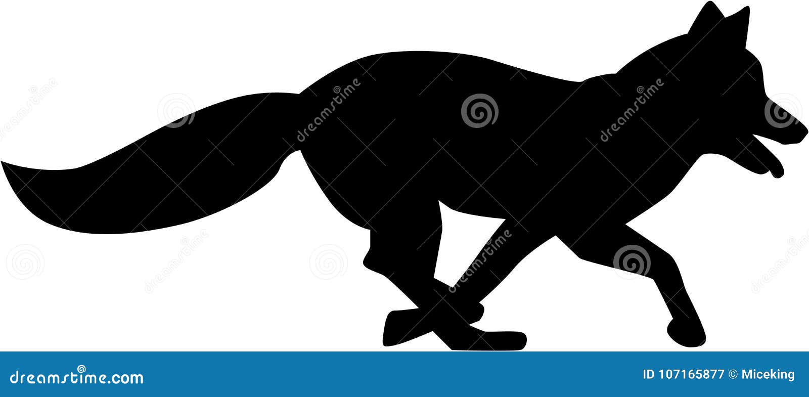 Fox running vector stock vector. Illustration of foxy - 107165877