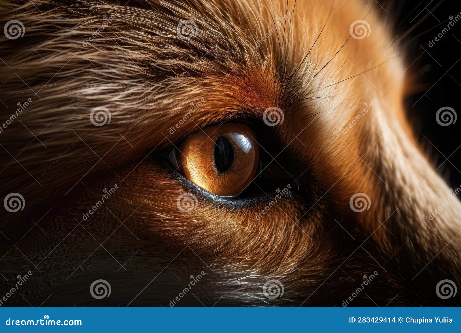 Fox S Eyes Macro Close Up. AI Generated Stock Illustration ...