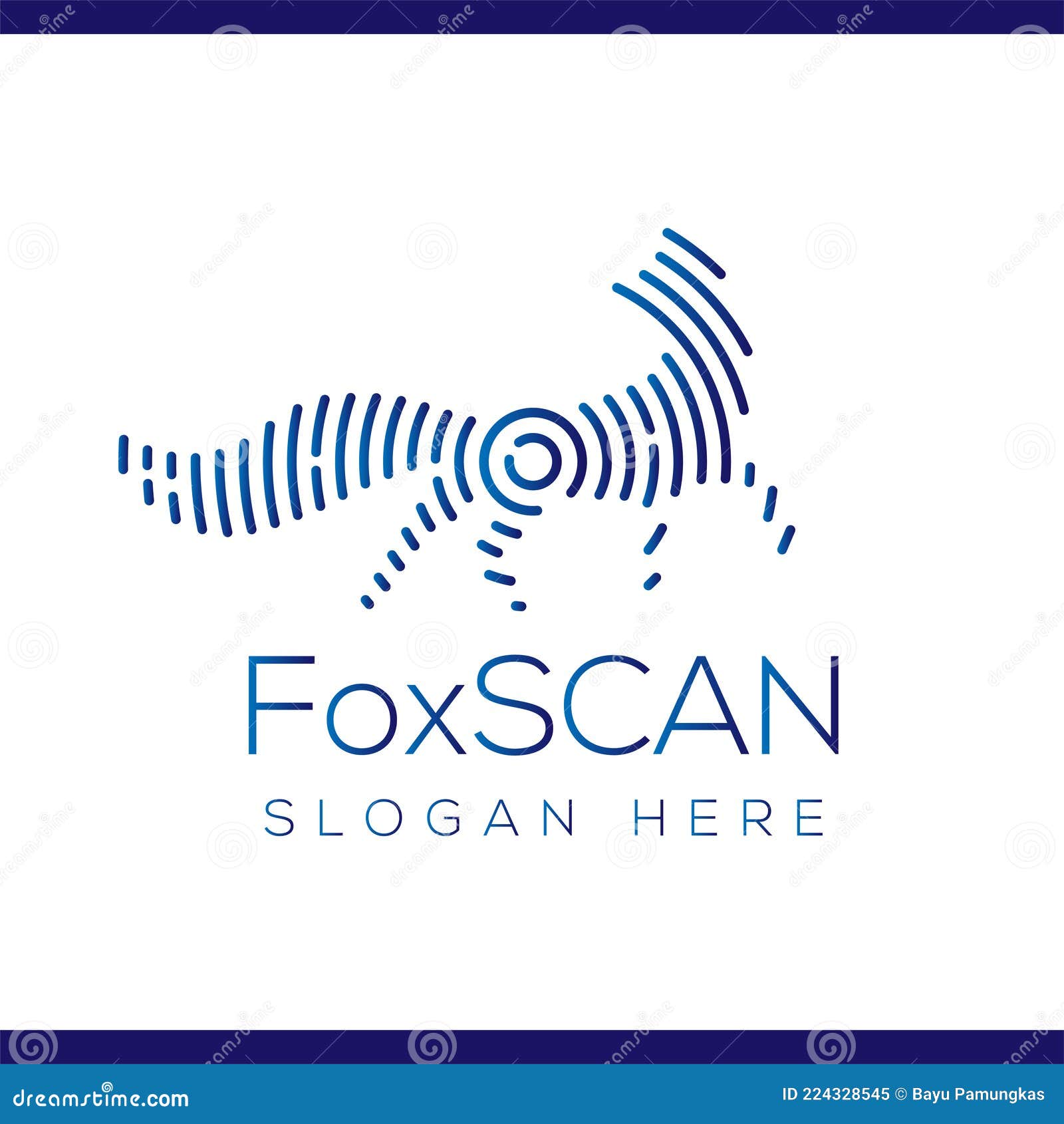 Fox Scan Technology Logo Vector Element. Animal Technology Logo ...
