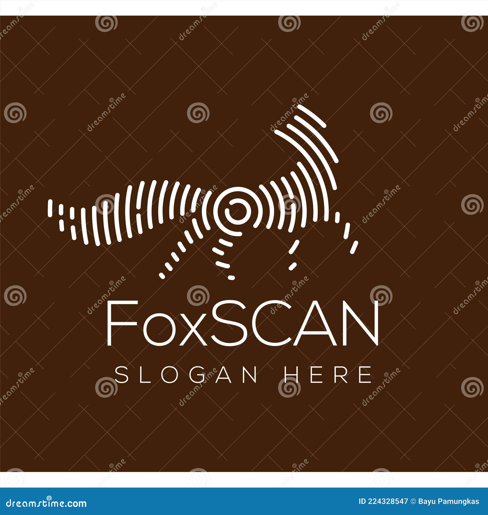 Fox Scan Technology Logo Vector Element. Animal Technology Logo ...