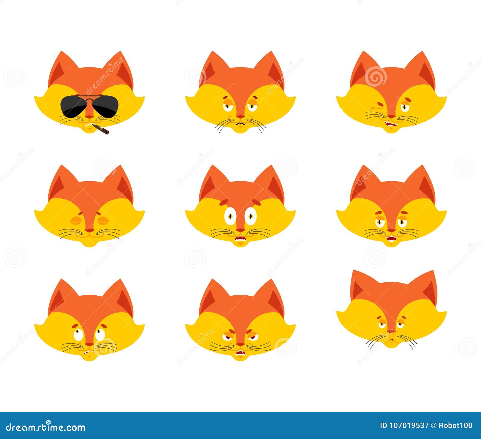 Emoji Avatar Collection Set, Emoticons Isolated Icons Flat Line Cartoon ... Emoji Avatar Collection Set, Emoticons Isolated Icons Flat Line Cartoon ...