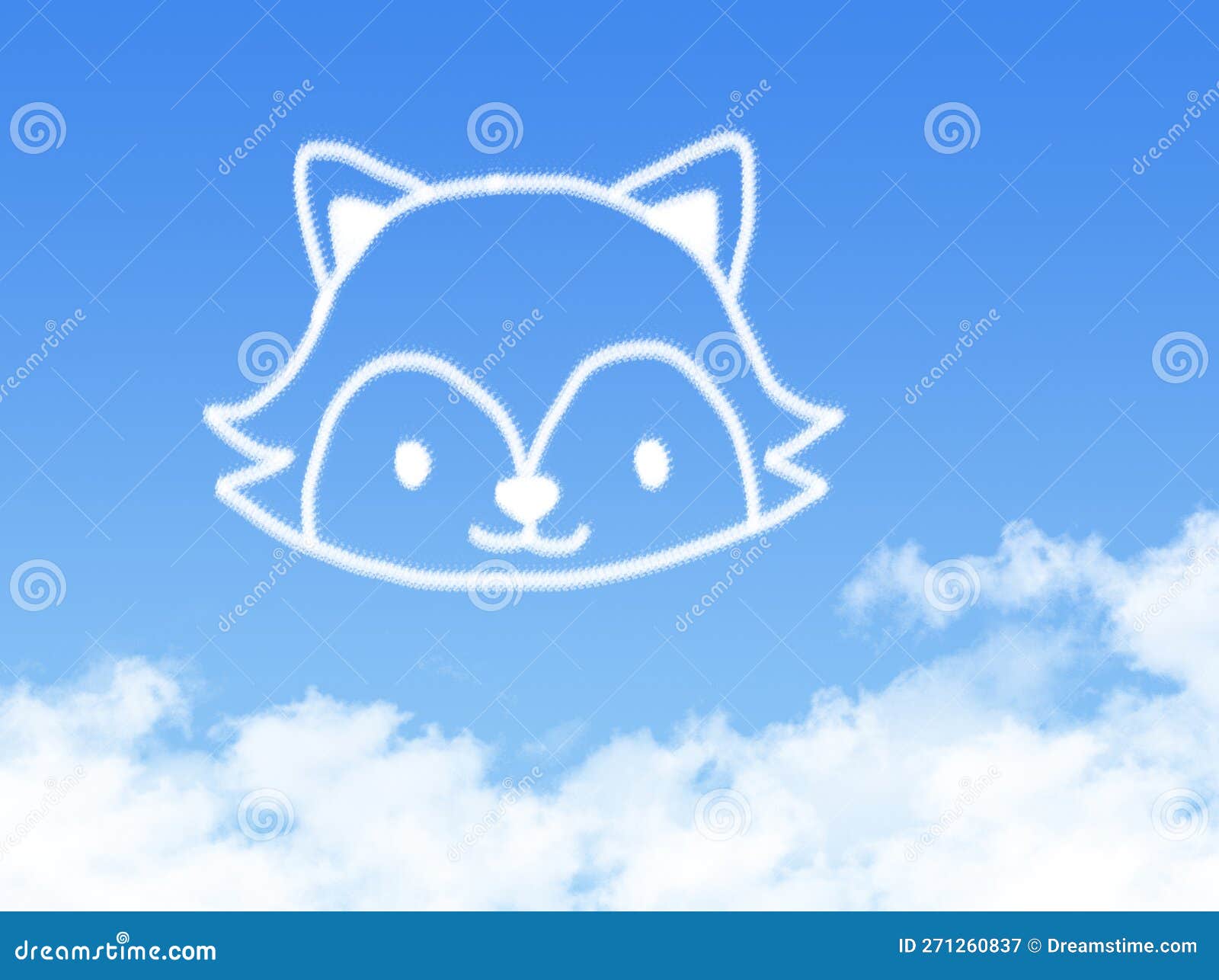 Fox Shape Clouds in the Blue Sky Stock Image - Image of nature, animal ...