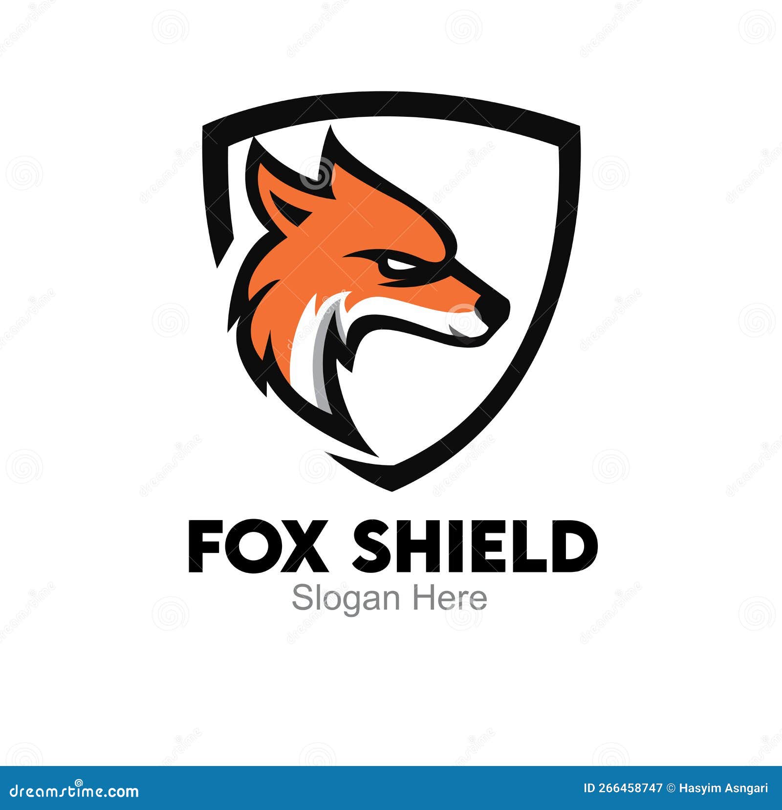 Fox Shield Logo Design Emblem. Fox Secure Logo Design Concept Stock ...