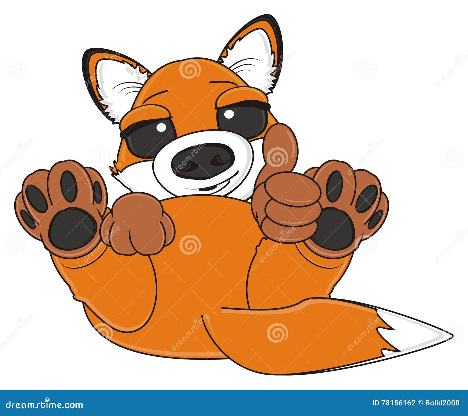 Fox show gesture class stock illustration. Illustration of kind - 78156162