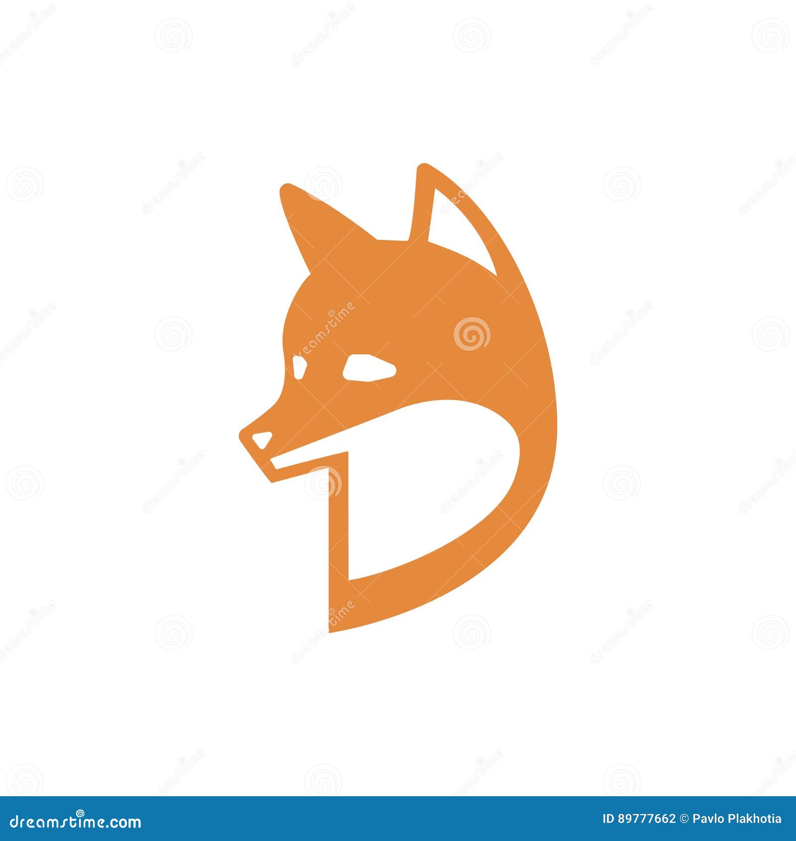 Fox. Simple Vector Illustration in Flat Style. Fox Red Head Isolated on ...