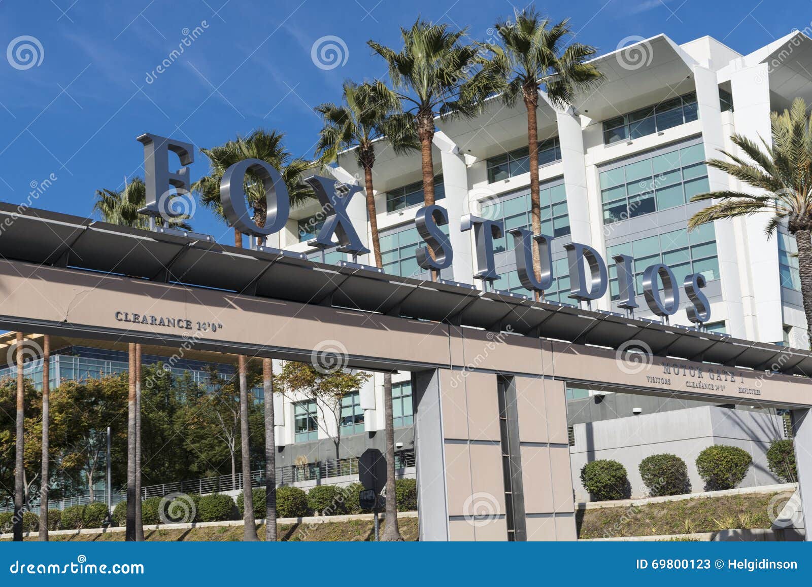 Fox studios Entrance editorial stock photo. Image of movies - 69800123