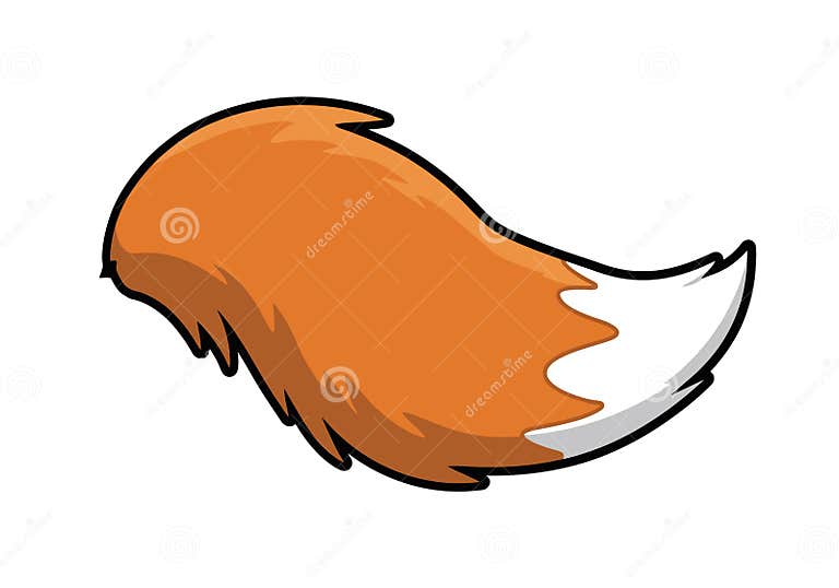 Fox tail clip art. stock vector. Illustration of animal - 361412403