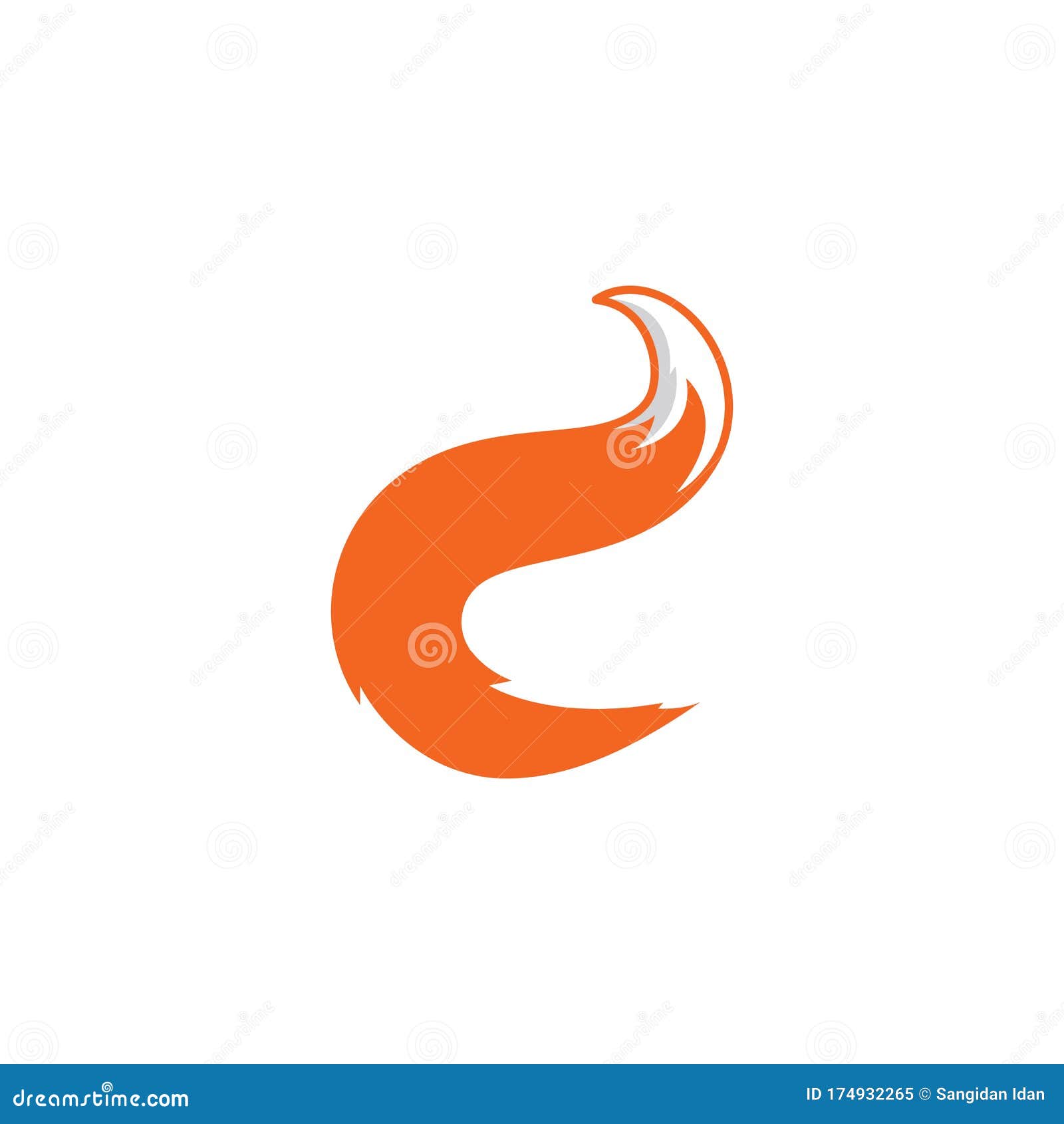 Fox Tail Icon Vector Template Stock Vector - Illustration of animal ...