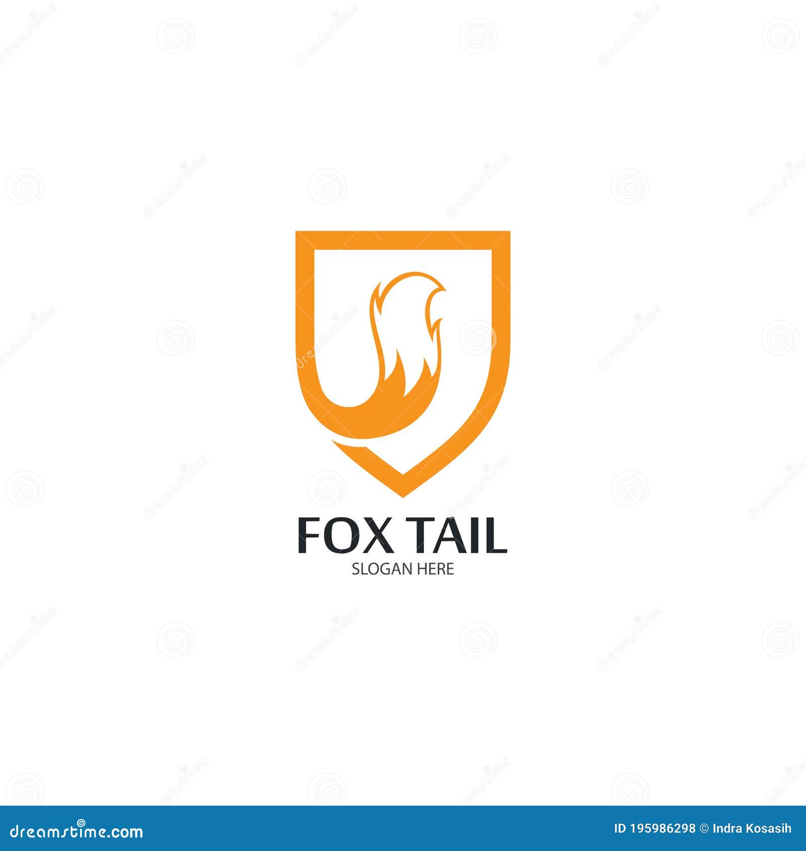 Fox Tail Logo Template Vector Icon Illustration Stock Vector ...