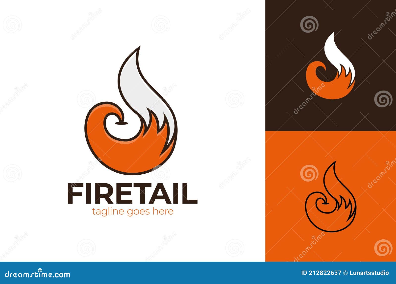 Fox Tail Logo Vector Element Icon Illustration. Fox Tail Fire Logo ...