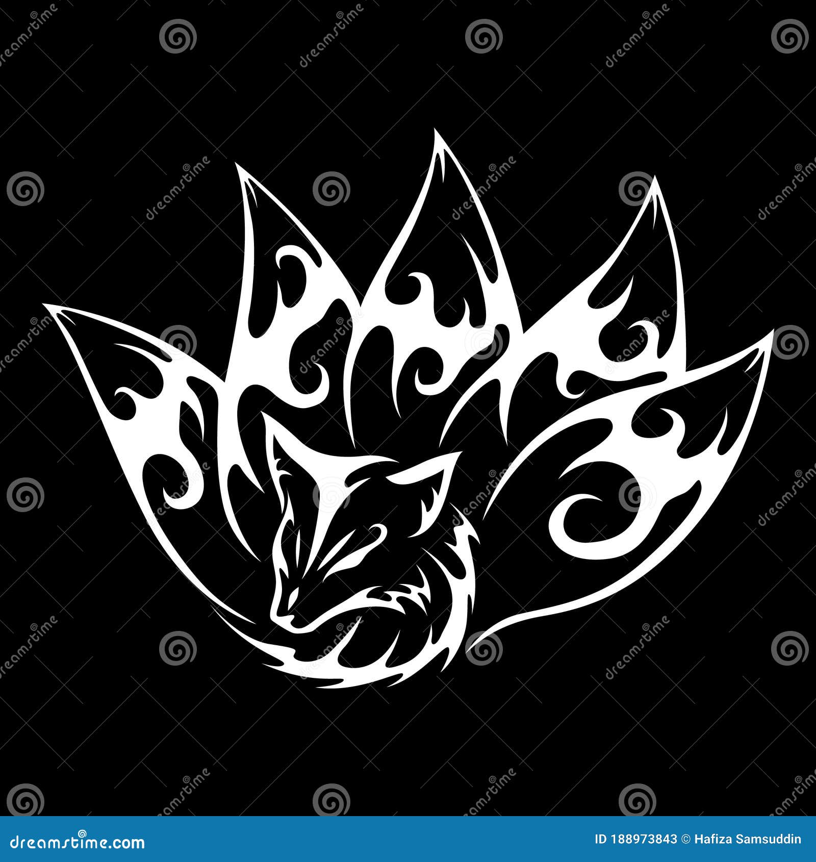Fox Tattoo. Vector Illustration Decorative Design Stock Vector ...